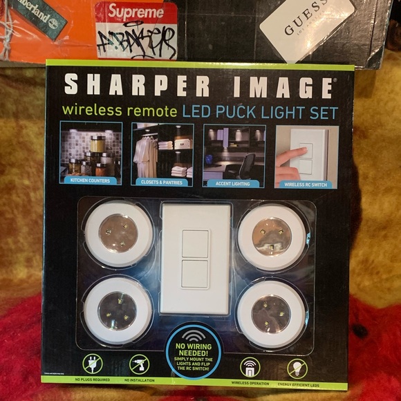 Sharper Image | Other | Sharper Imagewireless Remote Led Puck Light Set ...